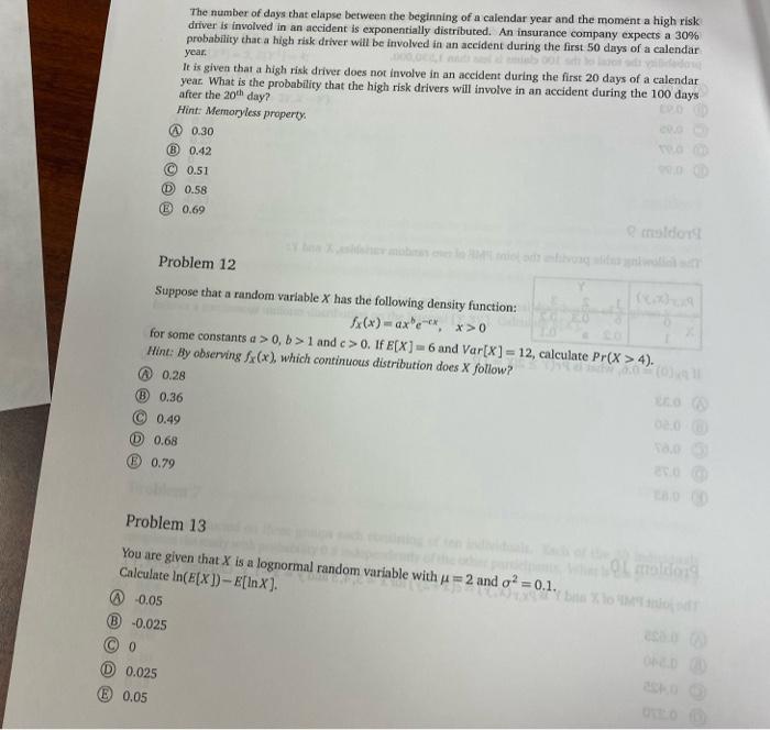 Solved The number of days that elapse between the beginning | Chegg.com