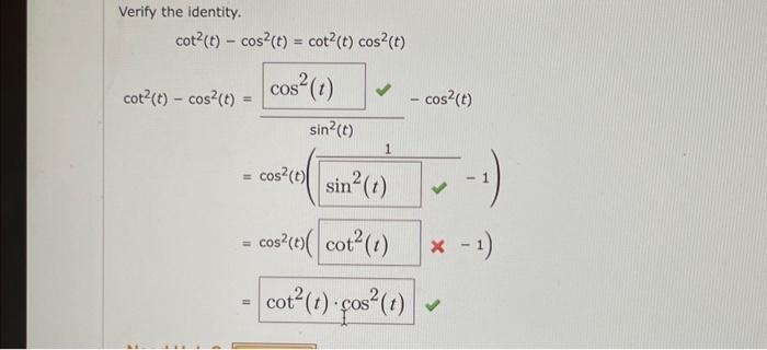 Solved Verify the identity. | Chegg.com