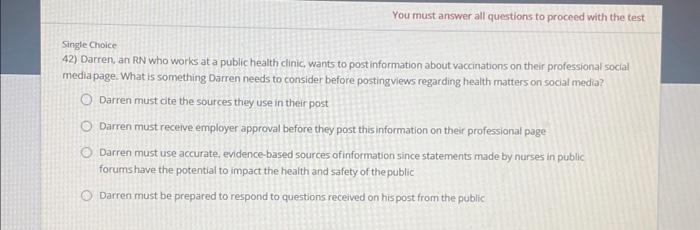 Solved You must answer all questions to proceed with the | Chegg.com