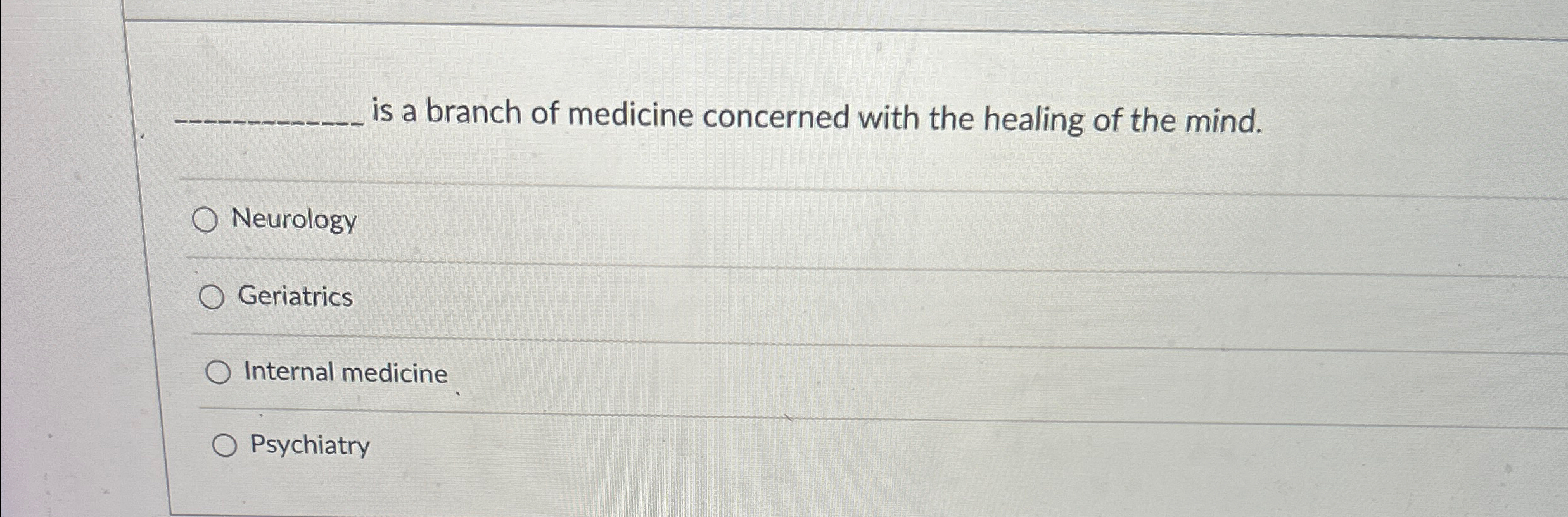 Solved is a branch of medicine concerned with the healing of | Chegg.com