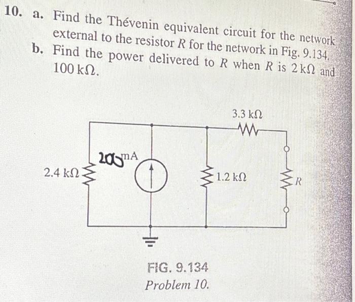 Solved a. Find the Thévenin equivalent circuit for the | Chegg.com