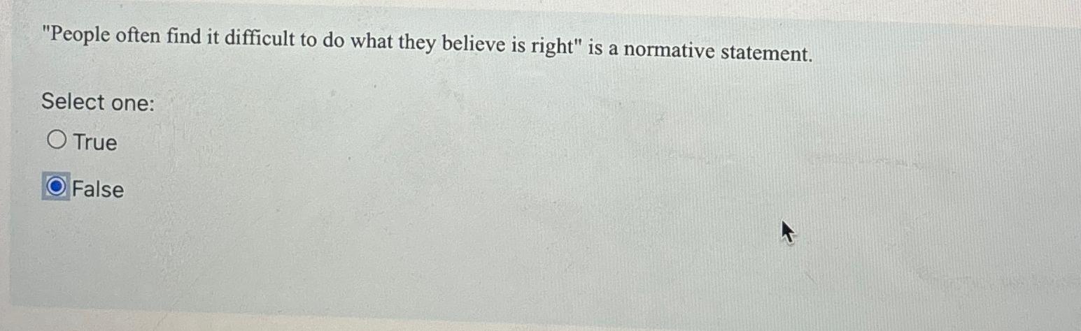 Solved "People often find it difficult to do what they | Chegg.com