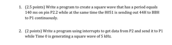 Solved 1. (2.5 points) Write a program to create a square | Chegg.com