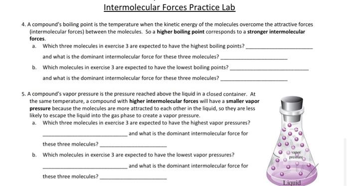 Intermolecular Forces Practice Lab 4. A compound's | Chegg.com
