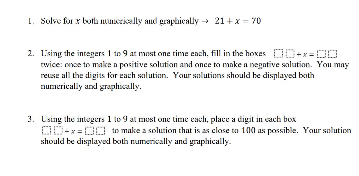Solved Solve for x ﻿both numerically and graphically | Chegg.com