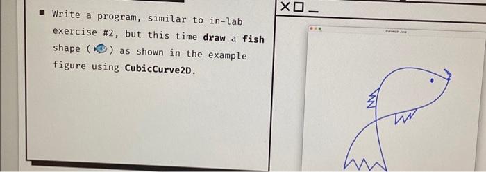 Solved Write a program, draw a fish shape as shown in the | Chegg.com