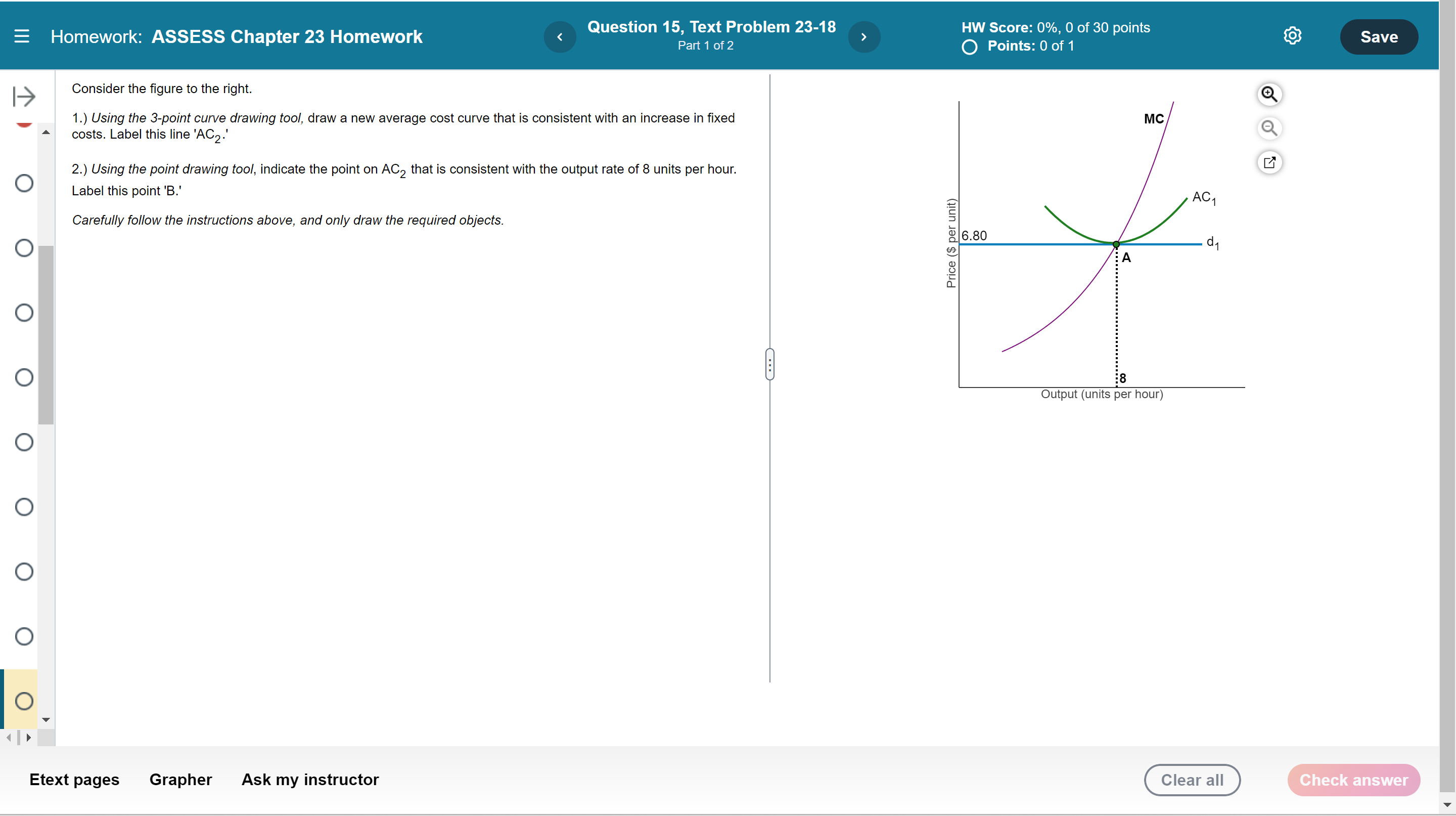 Solved 1.) ﻿Using the 3-point curve drawing ﻿tool, draw a | Chegg.com