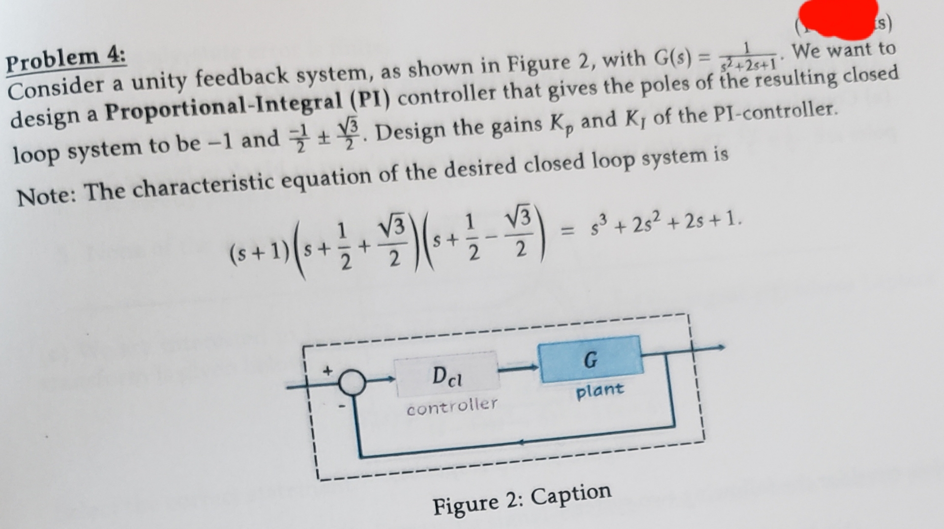 Solved Problem 4:Consider a unity feedback system, as shown | Chegg.com
