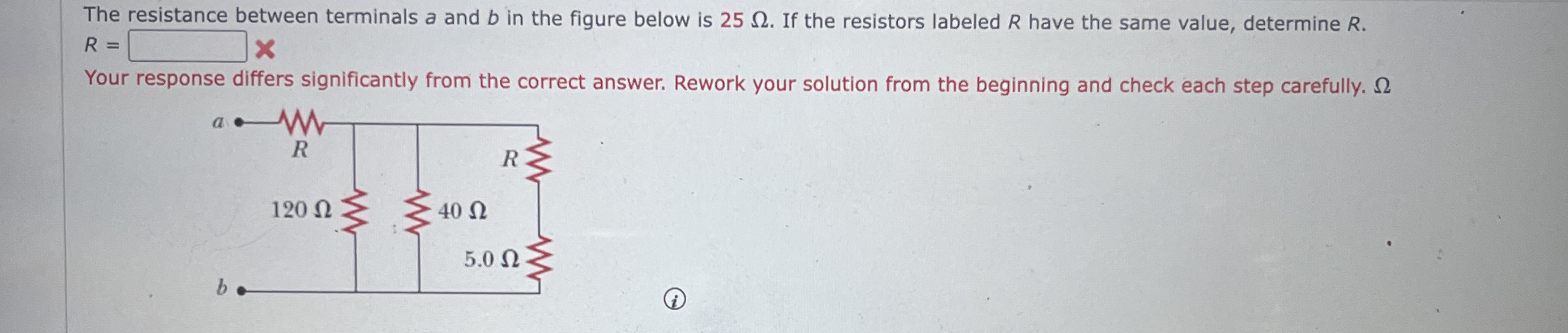 Solved The resistance between terminals a and b ﻿in the | Chegg.com