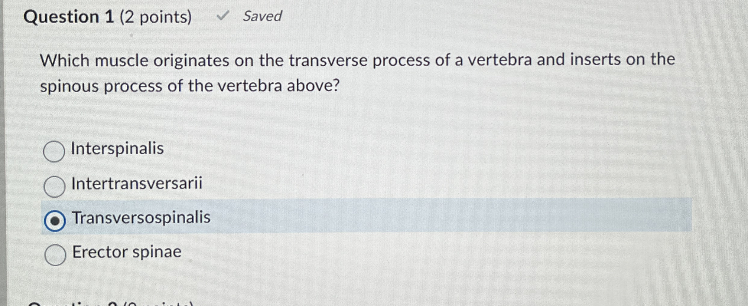 Solved Question 1 (2 points) SavedWhich muscle originates | Chegg.com Solved Question 1 (2 points) SavedWhich muscle originates | Chegg.com