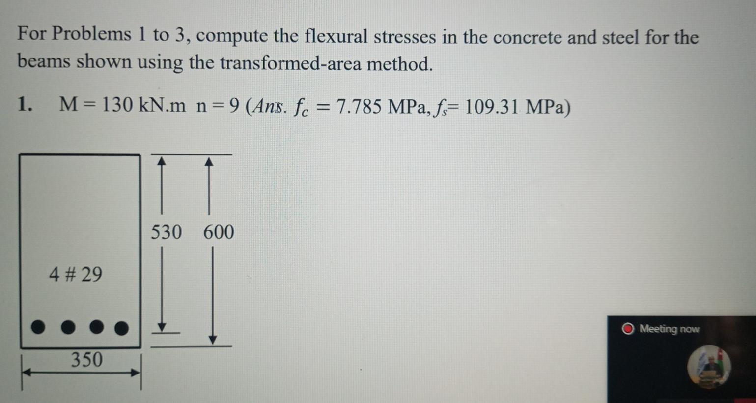 Solved For Problems 1 to 3, compute the flexural stresses in | Chegg.com