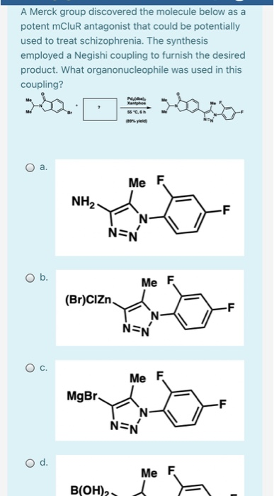 Solved A Merck group discovered the molecule below as a | Chegg.com