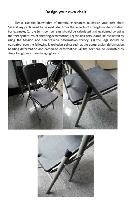 Solved Design your own chair Please use the knowledge of | Chegg.com
