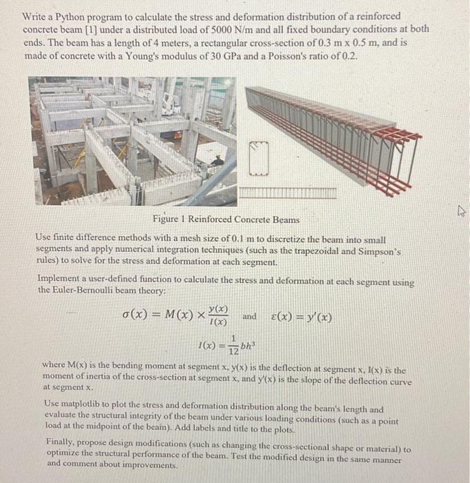 Solved Write a Python program to calculate the stress and | Chegg.com