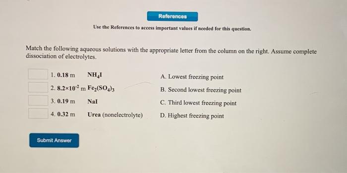Solved Roferoncos Use the References to access important | Chegg.com