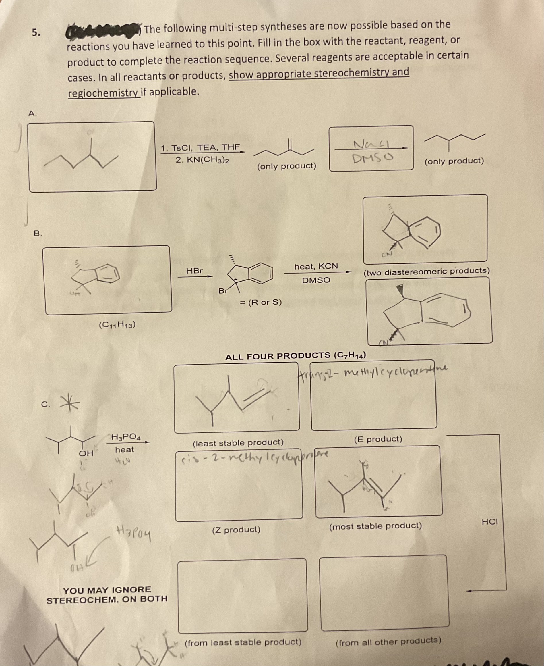 Solved The following multi-step syntheses are now possible | Chegg.com