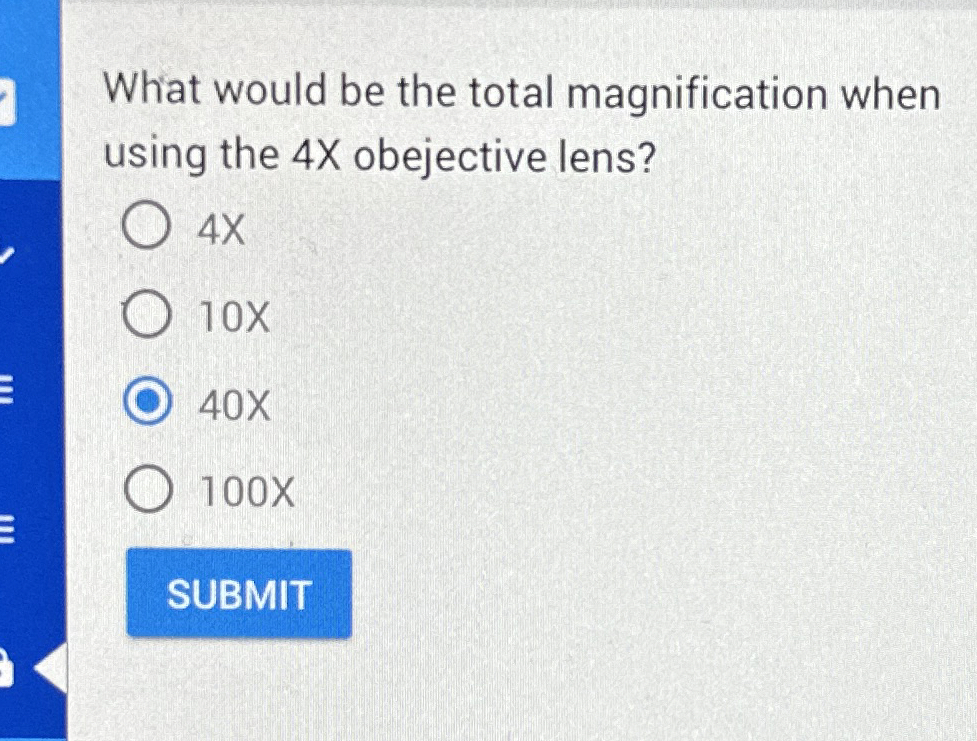 Solved What would be the total magnification whenusing the | Chegg.com