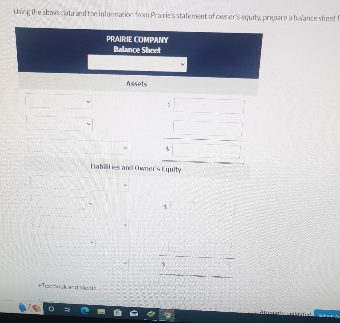 Solved Prairie Company is owned and operated by Natasha | Chegg.com