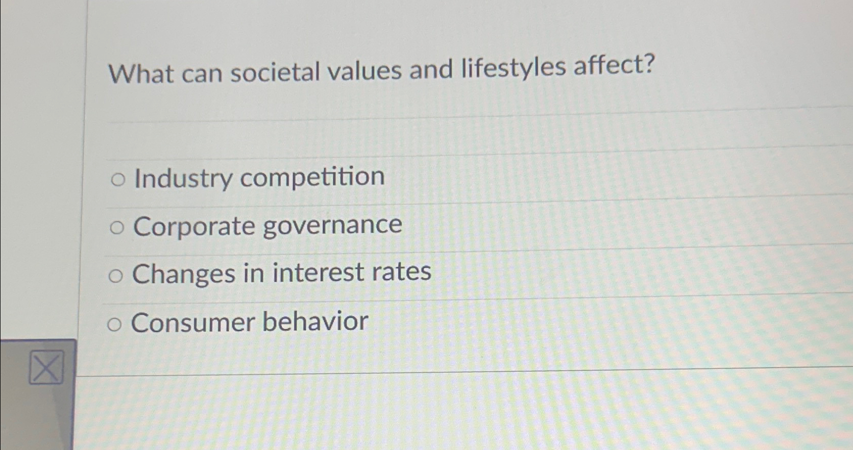 Solved What can societal values and lifestyles | Chegg.com