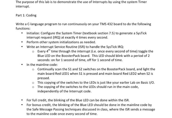 The purpose of this lab is to demonstrate the use of | Chegg.com