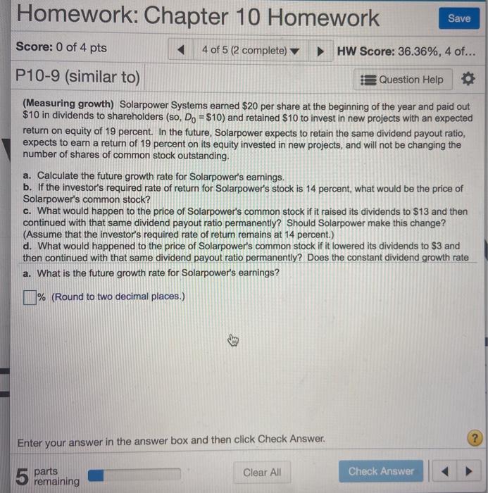 Solved Homework Chapter 10 Homework Save Score 0 Of 4 Pts