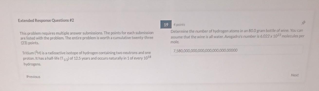 Solved This problem requires multiple answer submissions. | Chegg.com