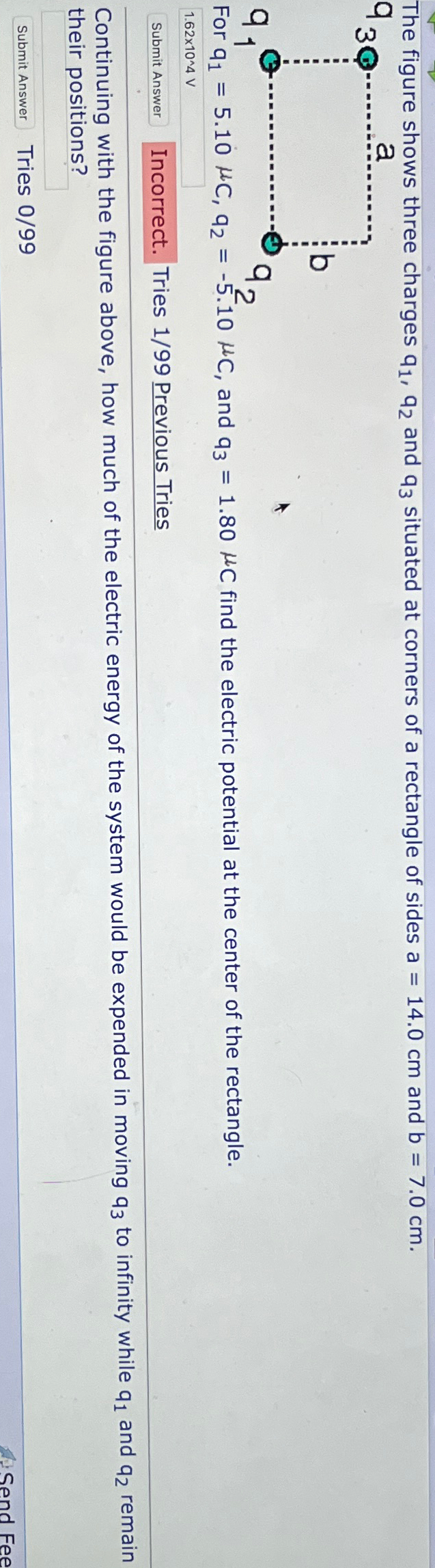 Solved The figure shows three charges q1,q2 ﻿and q3 | Chegg.com
