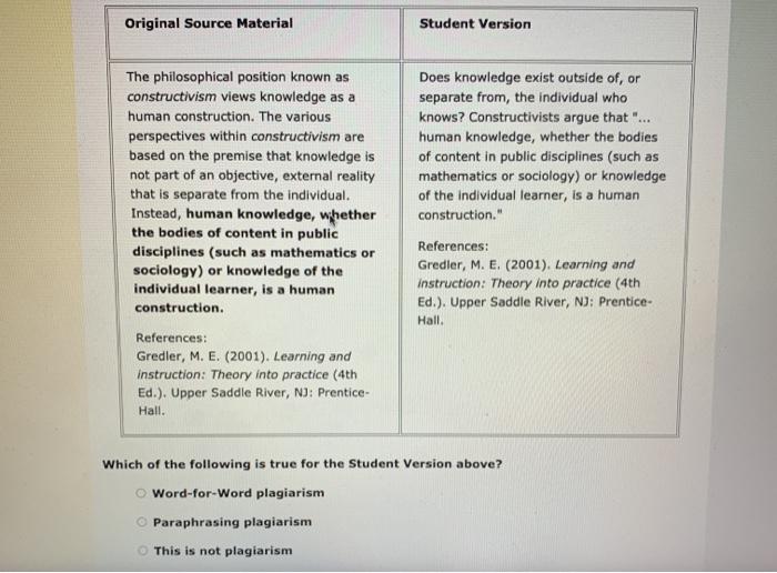 Solved In the case below, the original source material is | Chegg.com