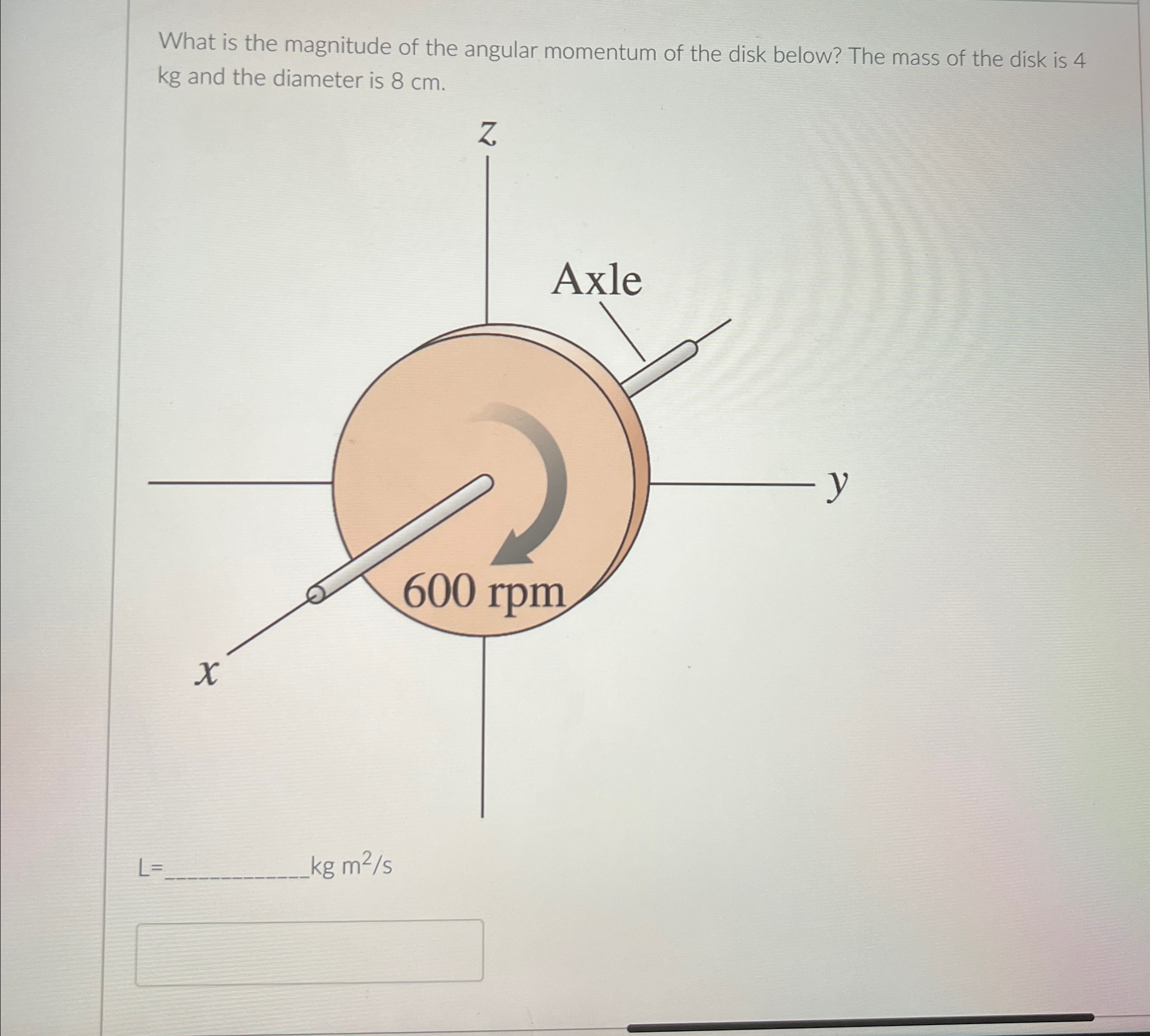 Solved What is the magnitude of the angular momentum of the | Chegg.com