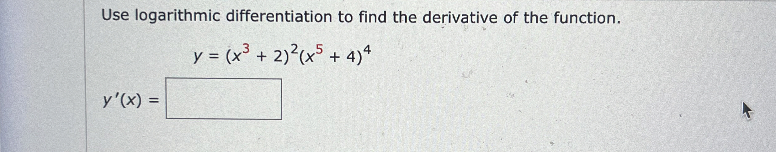 Solved Use logarithmic differentiation to find the | Chegg.com