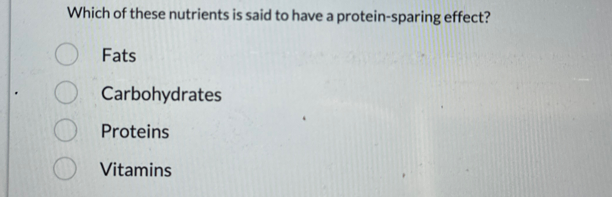 Solved Which of these nutrients is said to have a | Chegg.com