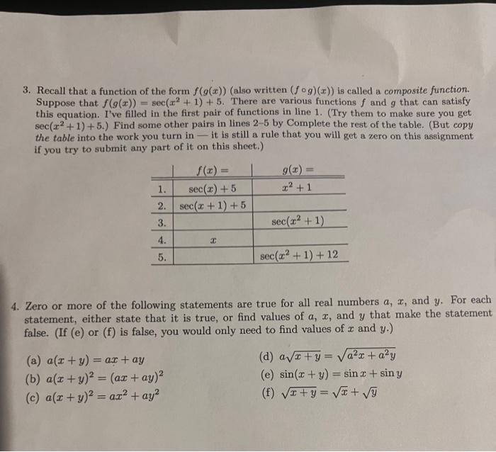 Solved 3. Recall that a function of the form f(g(x) ) (also | Chegg.com