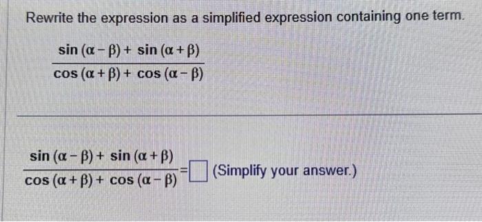 Solved Rewrite the expression as a simplified expression | Chegg.com