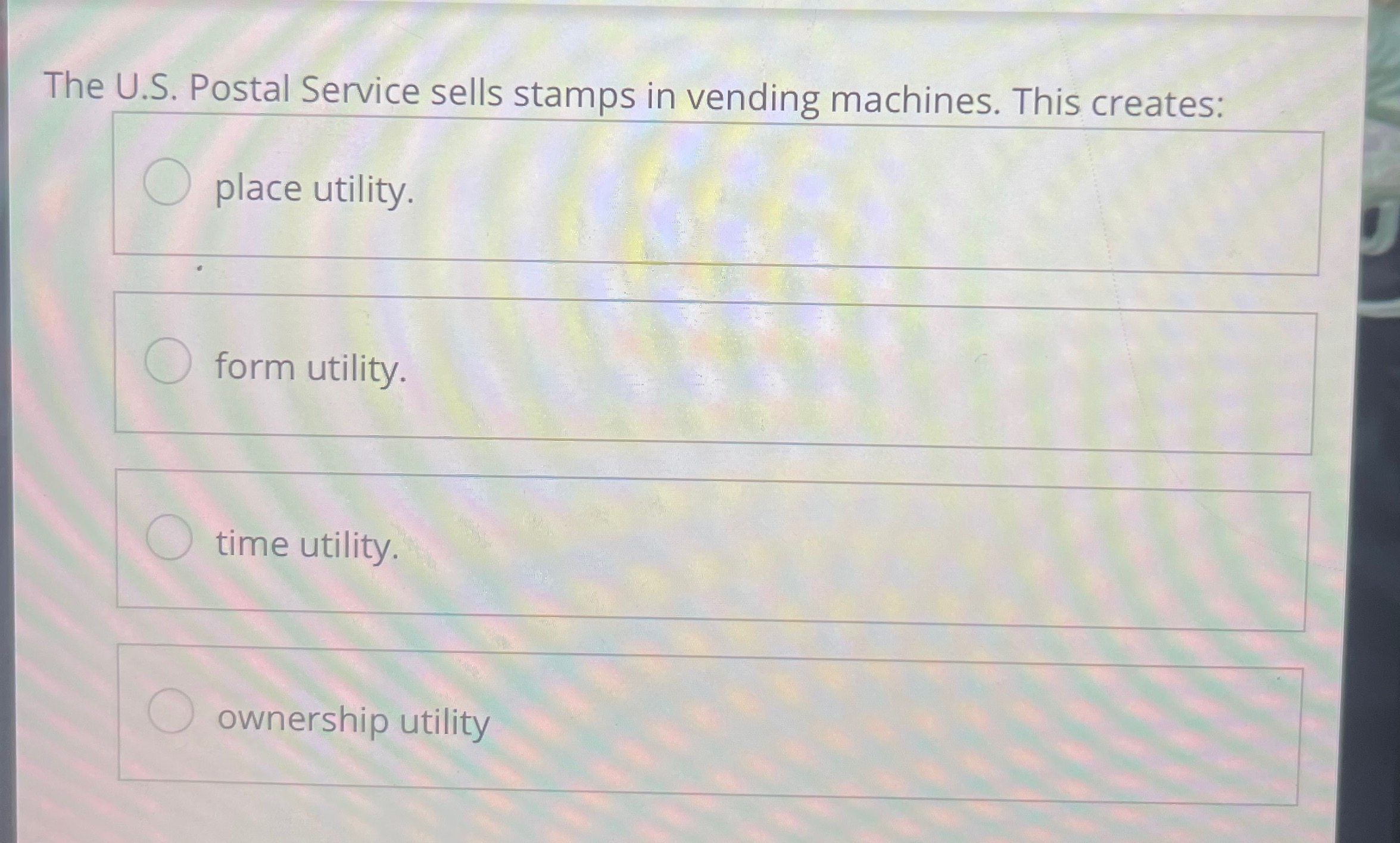 Solved The U.S. ﻿Postal Service sells stamps in vending | Chegg.com