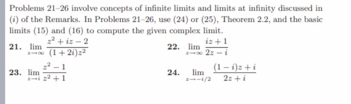 Solved Problems 21-26 involve concepts of infinite limits | Chegg.com