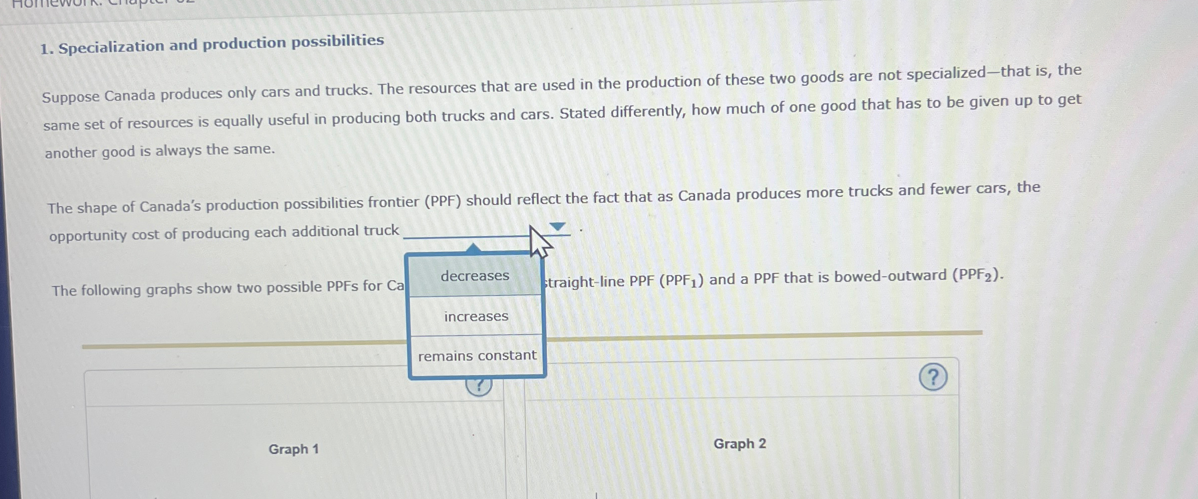Solved Specialization and production possibilitiesSuppose | Chegg.com