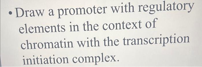 Solved - Draw a promoter with regulatory elements in the | Chegg.com