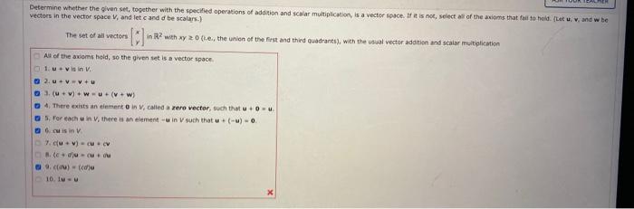 Solved CR Determine whether the given set, together with the | Chegg.com