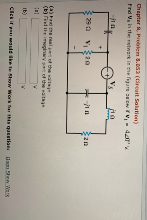 Solved Chapter 8 Problem 8053 Circuit Solution Find Vs 9541