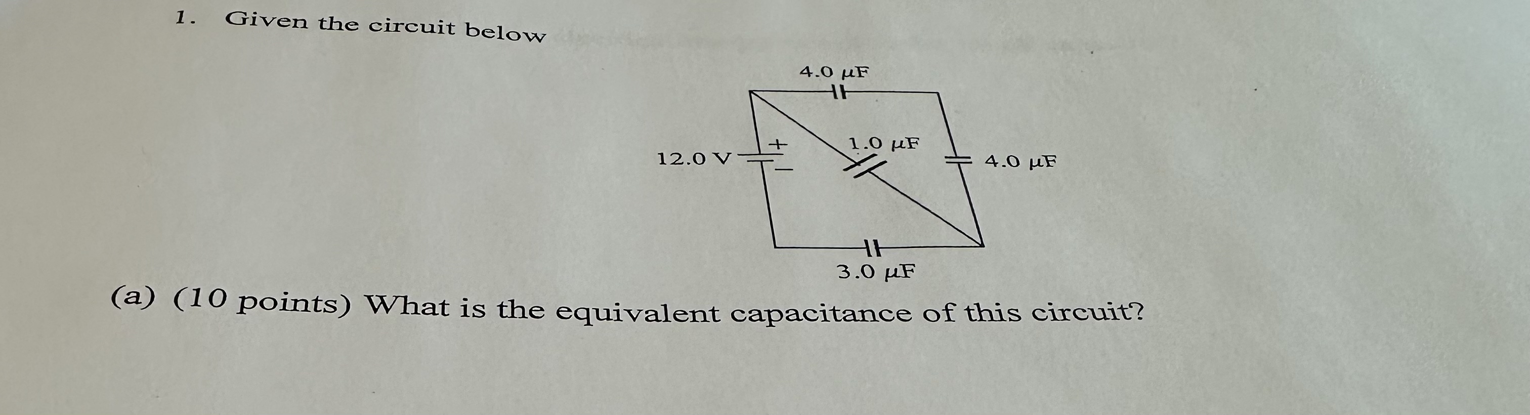 Solved Given the circuit below(a) (10 ﻿points) ﻿What is the | Chegg.com