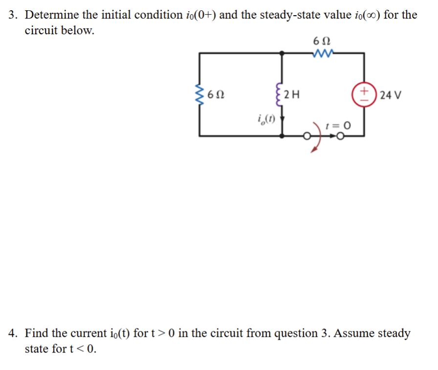 Solved Ask a question...Determine the initial condition | Chegg.com