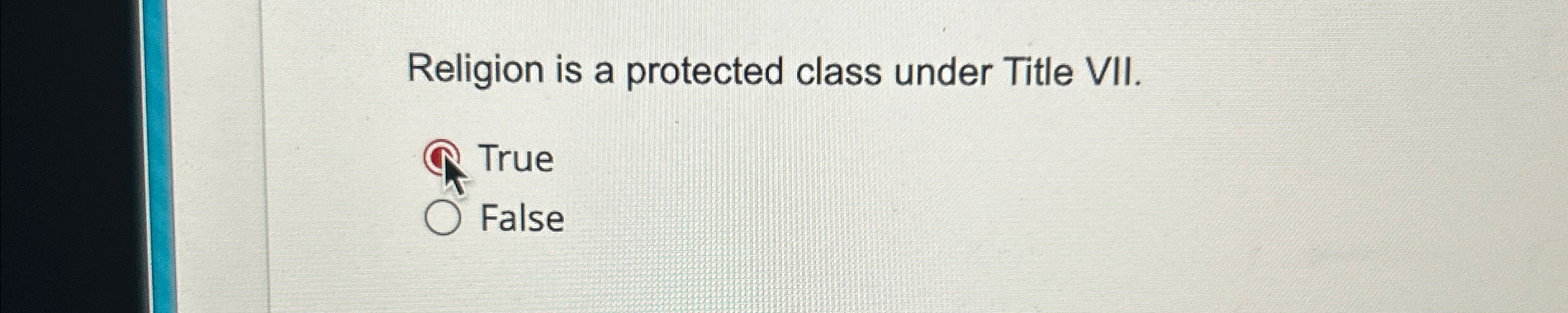 Solved Religion is a protected class under Title | Chegg.com