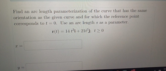 Find an arc length parameterization of the curve that | Chegg.com