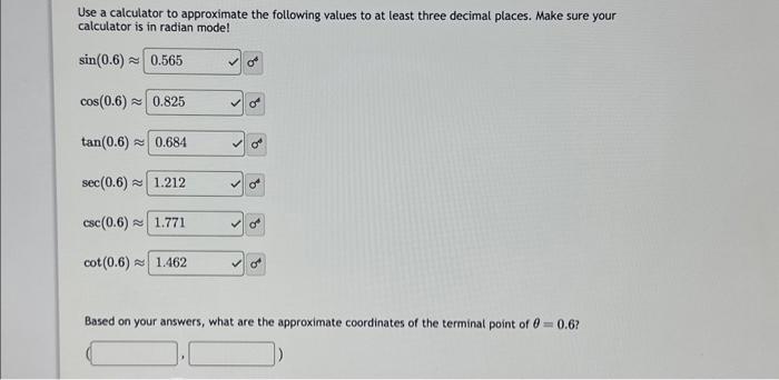 Solved Use a calculator to approximate the following values | Chegg.com