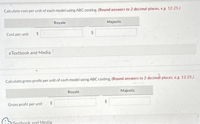 Solved Calculate cost per unit of each model using ABC | Chegg.com