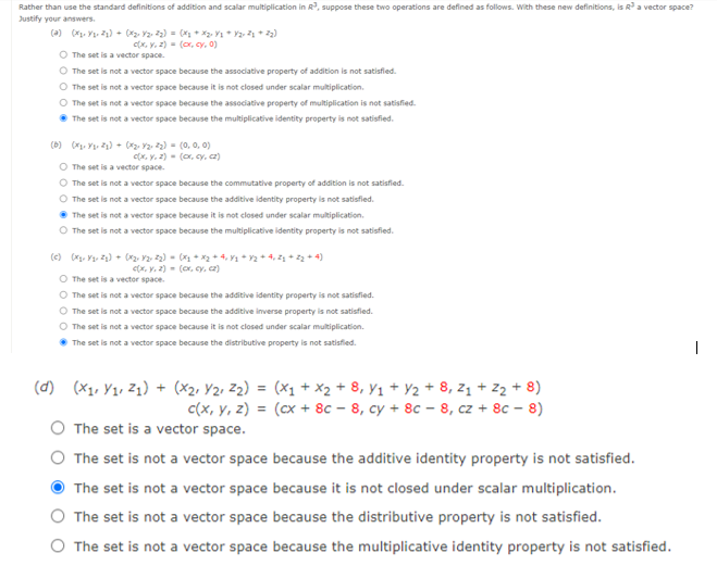 Solved Rather than use the standard definitions of addition | Chegg.com
