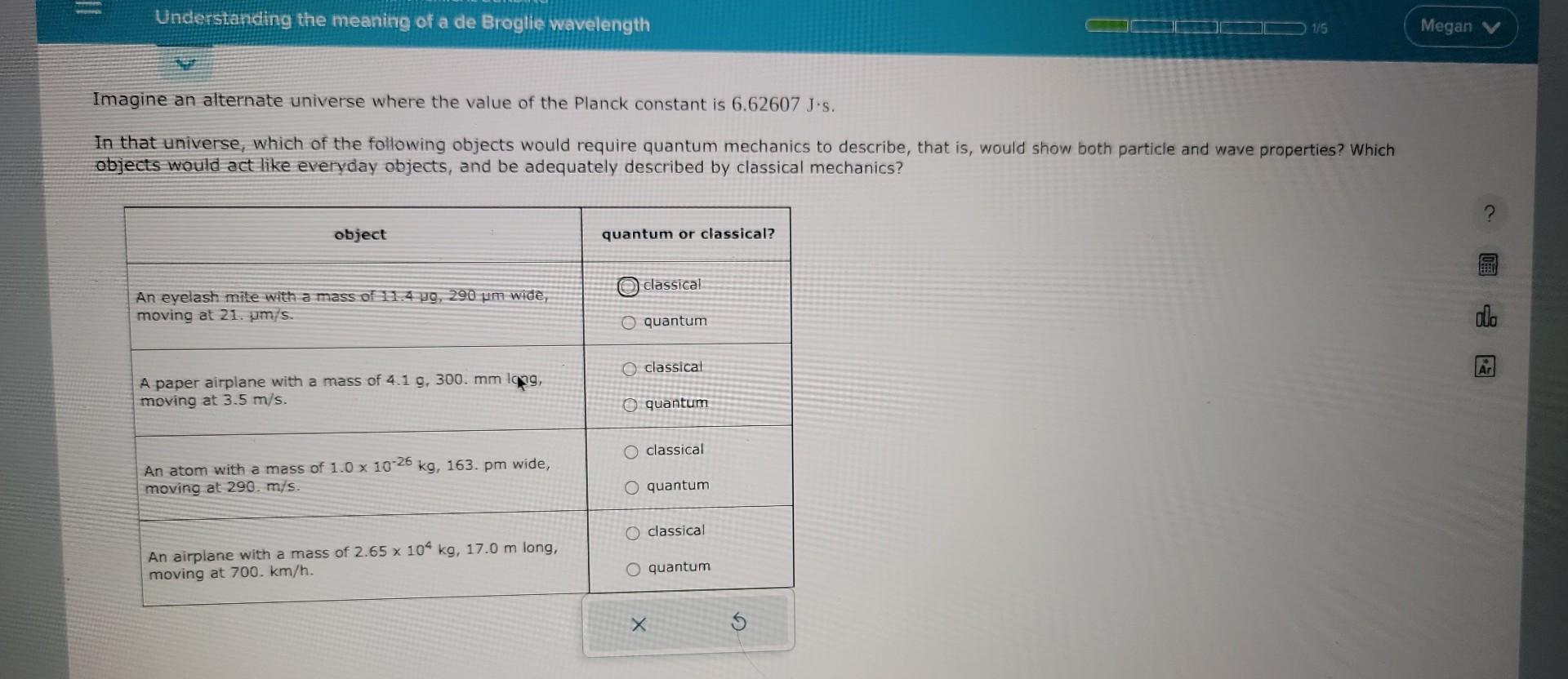 Solved Imagine an alternate universe where the value of the | Chegg.com