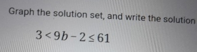 Solved Graph the solution set, and write the solution set in | Chegg.com