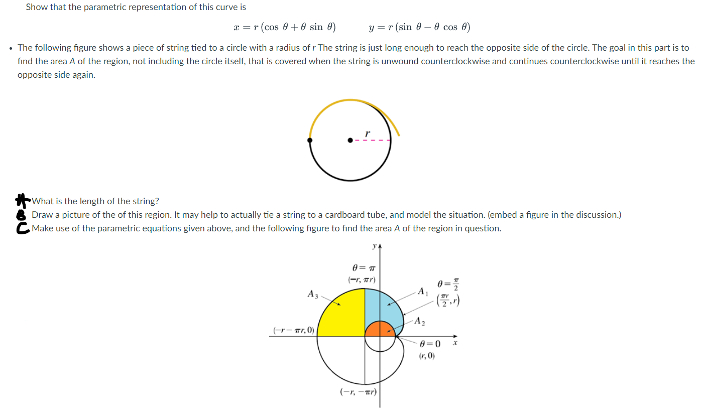 Solved Show that the parametric representation of this curve | Chegg.com