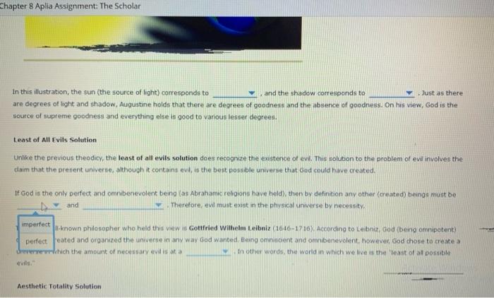 Solved Chapter 8 Aplia Assignment: The Scholar Just as there | Chegg.com